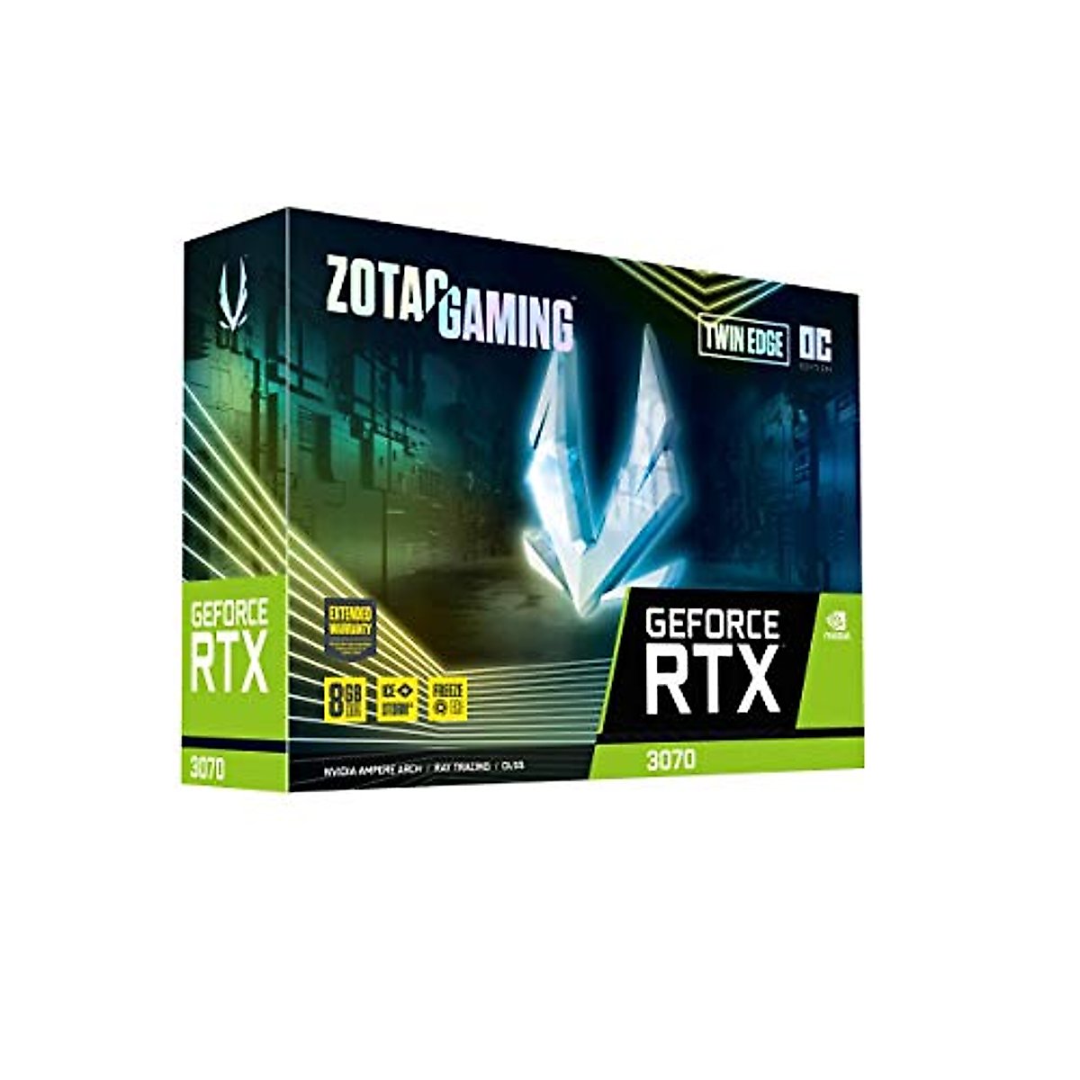 ZOTAC Gaming GeForce RTX 3070 Twin Edge OC Low Hash Rate 8GB GDDR6 256-bit 14 Gbps PCIE 4.0 Graphics Card, IceStorm 2.0 Advanced Cooling, White LED Logo Lighting, ZT-A30700H-10PLHR