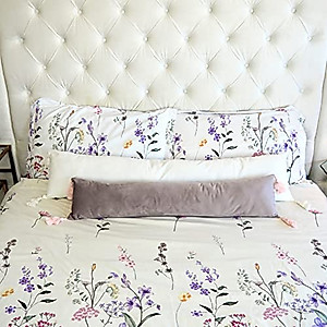 maia Homes Extra Skinny Velvet Lumbar Pillow with Tassels for Living Room, Bedroom, Sofa, Couch and Travel (Long Pillow Cover Only, Pink)