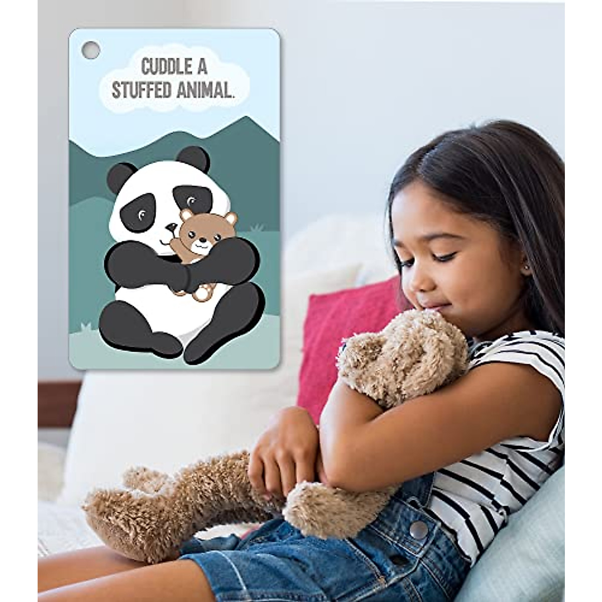 Carson Dellosa Be Clever Wherever Things on Rings Calming Strategies, PreK-Grade 5, Book Ring and Calming Strategies, Breathing Techniques, Yoga Poses, Counting Exercises Flash Cards (16 pc)
