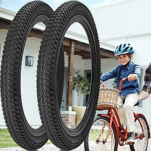 2 Pack 18"x2.125" Bike Tires with 2 Levers Replacement Bicycle Tires for Mountain Trail Road City Park Pavement Surface (18x2.125-2 Tires 2 Levers)