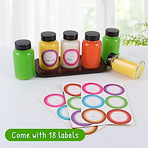 STARSIDE 4 oz Glass Ginger Shots Bottles with Caps,16 pack 120 ml Juice Shot Bottles,Leakproof Small Glass Bottles with Lids for Ginger,Beverages