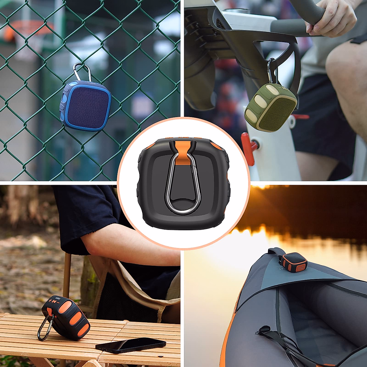 DOSS Waterproof Bluetooth Speaker: Bluetooth 5.0 Dual Pairing Loud Wireless Mini Speaker, 22H Playtime, IP67 Waterproof and Dustproof, Portable Outdoor Speaker for Camping, Hiking, Backpack, Shower