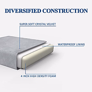 SINWEEK Full Tri Folding Mattress with Storage Bag Foam Topper 4" Thickness Floor Cot Mattress, Guset Bed with Removable&Machine Washable Cover and Lining, CertiPUR-US Certified, Full 54 x 75 Inch