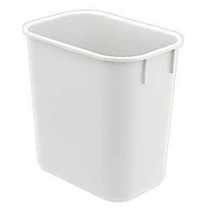 Acrimet Wastebasket Bin 13QT (Plastic) (White Color) (Set of 4)