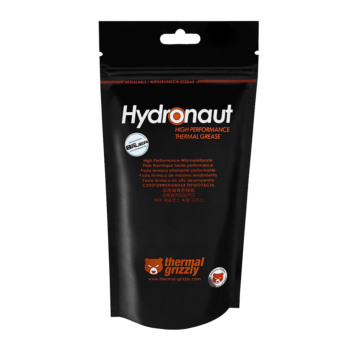 Thermal Grizzly - Hydronaut - 7.8 Gram/3 ml - Conductive High Performance Thermal Paste - Ideal for Air and Water Cooling CPU/GPU/PS4/PS5/Xbox - for Large Cooling Surfaces