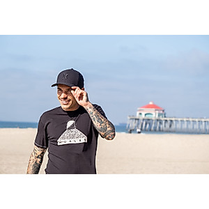 Hurley Men's Dri-Fit One & Only Flexfit Baseball Cap, Black/Black, L-XL