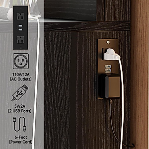 IRONCK Vanity Desk with LED Lighted Mirror & Power Outlet, 7 Drawers Makeup Vanities Table with Stool, for Bedroom, White