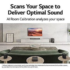 LG Sound Bar and Wireless Subwoofer S90QY - 5.1.3 Channel, 570 Watts Output, Home Theater Audio with Dolby Atmos, DTS:X, and IMAX Enhanced, Black