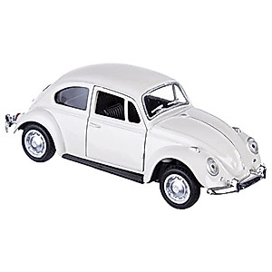 Berry President 1967 Classic Beetle Bug Vintage 1/32 Scale Diecast Metal Pull Back Car Model Toy for Gift/Kids (Beige)