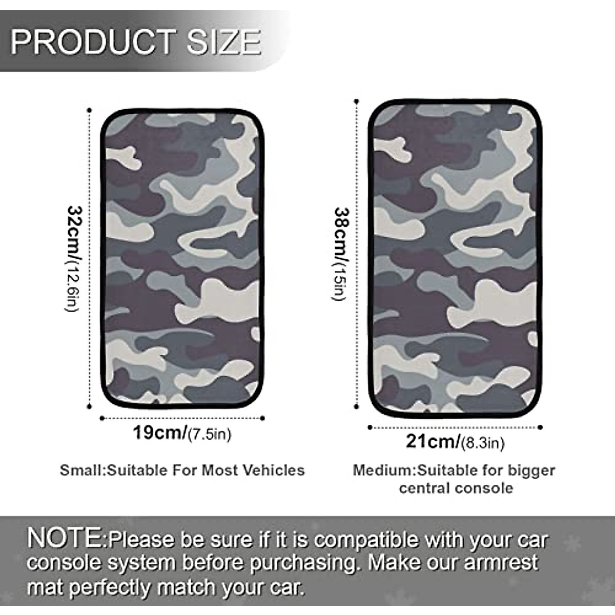 litebear Auto Center Console Pad Car Armrest Seat Box Cover Protector Universal Fit Blue Navy Cerulean M