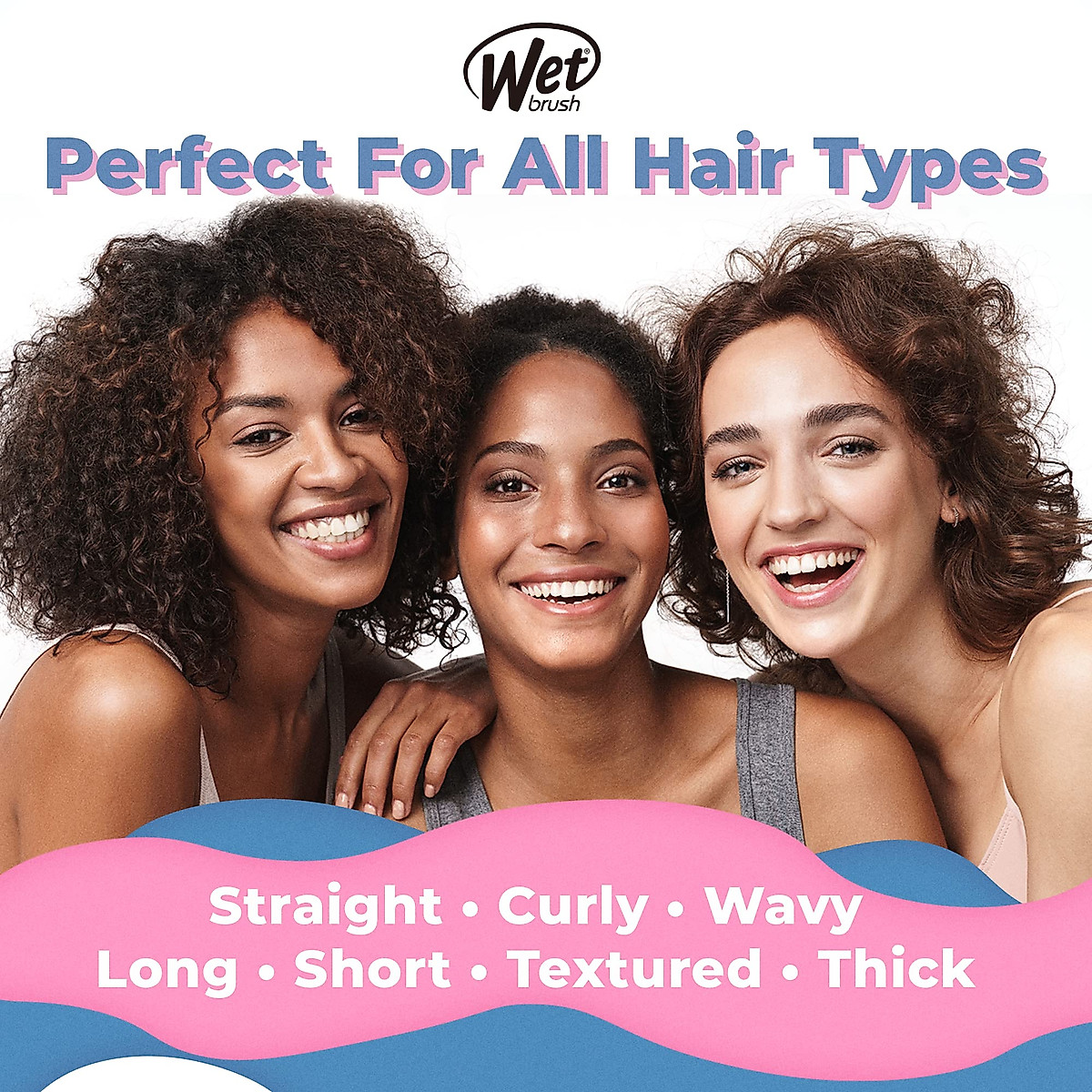 Wet Brush Speed Dry Hair Brush - Stripes (Color Wash) - Vented Design and Ultra Soft HeatFlex Bristles Are Blow Dry Safe With Ergonomic Handle Manages Tangle and Uncontrollable Hair - Pain-Free