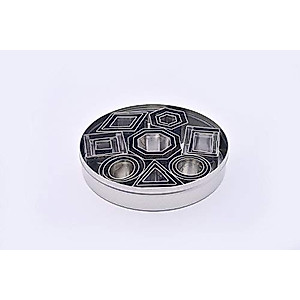 SurgeHai Geometric Shape Cutters Mini Cutters Including Hexagon, Square, Circle, Oval, Diamond Molds for Fondant, Clay–Stainless Steel, 24 Pcs Set