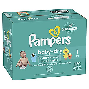 Pampers Baby Dry Size 1 Diapers Super Pack - 120 Count