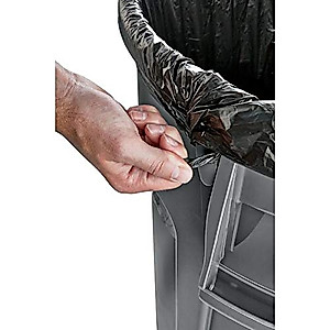 Rubbermaid Commercial Round Brute Container, Plastic, 32 gal, Yellow