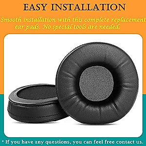 TaiZiChangQin Ear Pads Cushion Memory Foam Replacement Compatible with Beyerdynamic Custom One Pro Plus Headphone (Protein Leather Earpads)