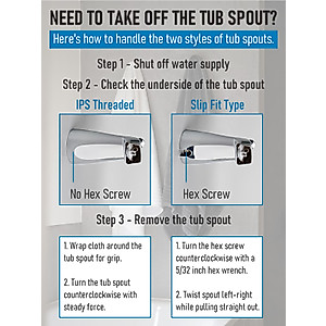 KootesDay 2-Pack Universal Tub Spout Diverter Repair Kit - Fix Leaky Bathtub Faucet in 3 Min with Valve Stems, Cup Seals & Gates, Leak-Proof Bathtub Faucets Repair Replacement Parts (Brushed Nickel)