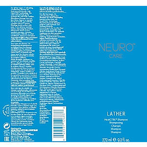 Neuro by Paul Mitchell Lather HeatCTRL Shampoo, Heat Care For All Hair Types, 9.2 Fl Oz