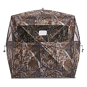 Guide Gear Silent Adrenaline Pop-Up Hunting Ground Blind for Deer, Duck, and Turkey Hunting, 2-Person Tent