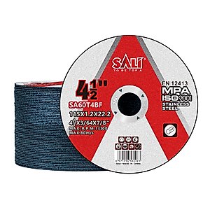 SALI 50 Pack Cut Off Wheel 4 1/2 Inch Cutting Wheels 4-1/2" x 3/64" x 7/8" Professional Cutting Stainless Steel, Angle Grinder Cutting Wheel,Cutting Discs with Aggressive Cutting Upgrade (4.5in, 50)