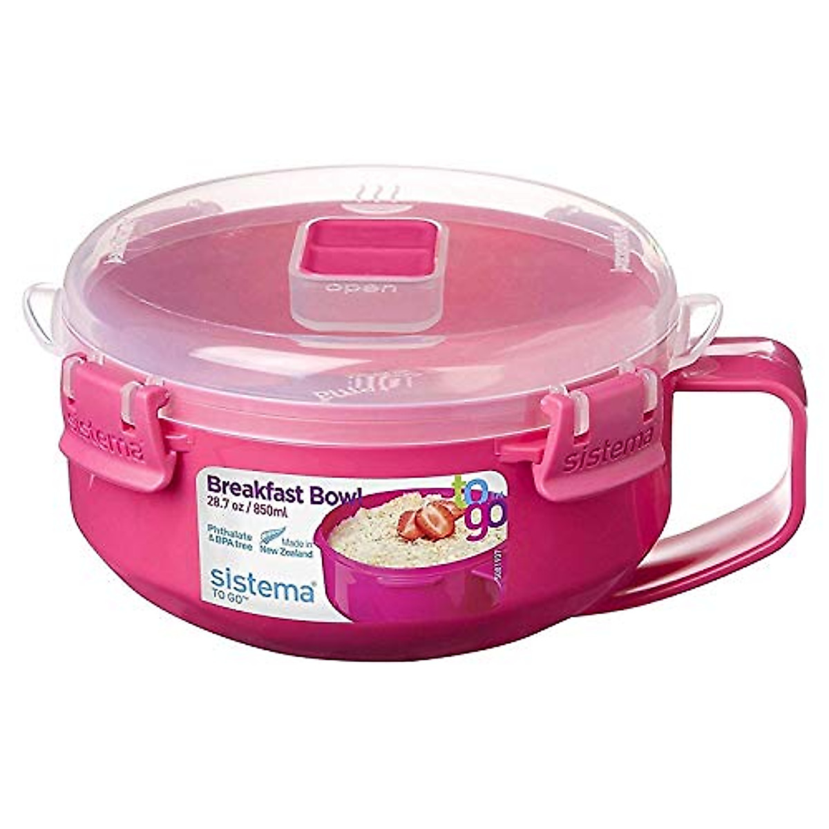 Sistema Microwave Breakfast Bowl, 850ml, Colors May Vary, Size 850ml (Pack of 4)