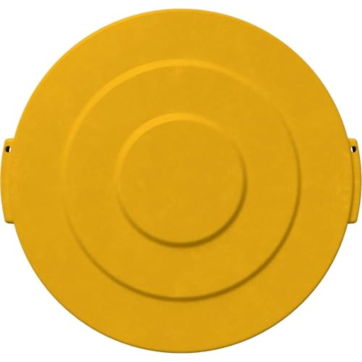 SPARTA Bronco Trash Can Lid, Round Waste Container Cover, Polyethylene, 10 Gallons, Yellow, (Pack of 6)