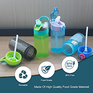 KLOWOAH Replacement Straws Compatible with Zak 16oz Water Bottle, (Pack of 6)