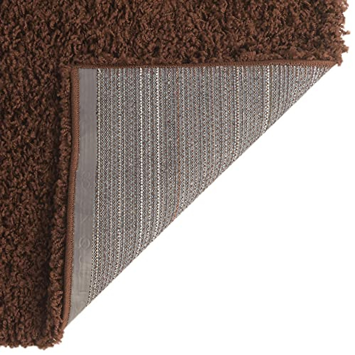 Rugs.com - Über Cozy Solid Shag Collection Rug – 8' x 10' Chocolate Brown Shag Rug Perfect for Living Rooms, Large Dining Rooms, Open Floorplans