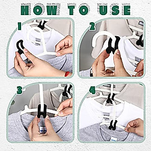 150 Pcs Velvet Clothes Hanger Connector Hooks, Hanger Extender Clips, Space Saving Cascading Hanger Hooks for Organizer Closet, Black