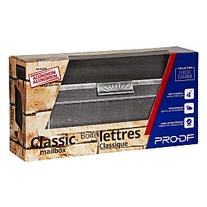 Cast Aluminum Metal Mailbox with Newspaper Hooks, Easy to Install Wall Mount, Heavy Duty, Rustproof Coated Paint, Horizontal Mail Box for House Porch - 16” x 4.25” x 8.25” (Swedish Silver)