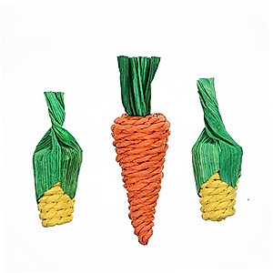 1 Set Hay Hamster Chinchilla Biting Chewing Nest Chew Guinea Pig Care Straw Grass Natural Pad Mat Toys Molar with Animal Bunny Accessories Teething of Gerbil Sleeping for Balls