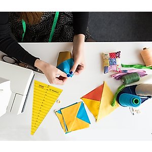 Traceease Trace Simple Trace Stable, 30 Degree Triangle Quilting Ruler and Quilting Template, All Purpose Acrylic Tool for DIY Design Shaped Angular Stencils, 13.9 cmx 22.8 cm