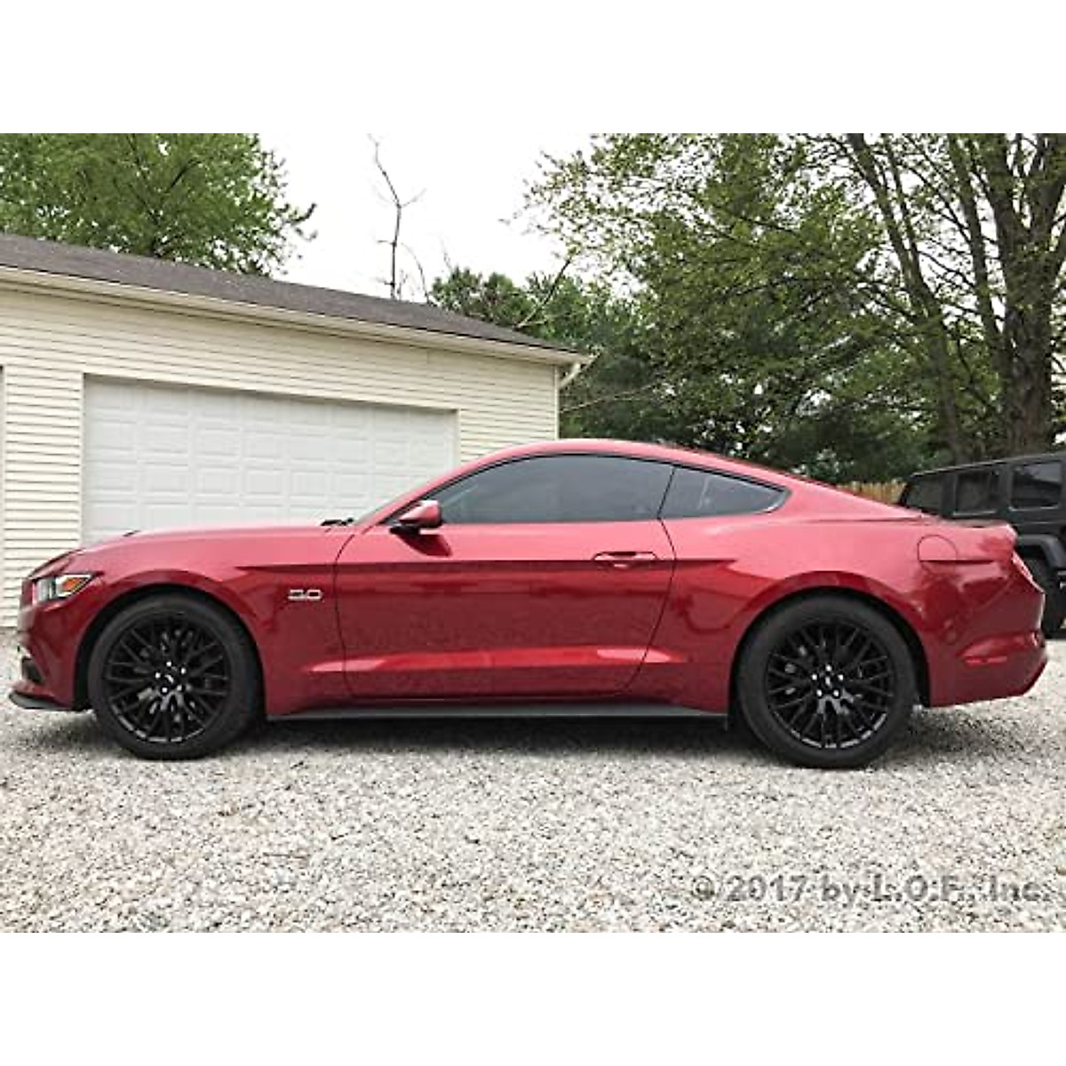 Rear Bumper Scuff Scratch Protector 2015-2017 Compatible with Ford Mustang 1pc Paint Shield Cover Black Peel and Stick Install