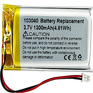 HXJNLDC DC 3.7V 1300mAh 103040 Rechargeable Lithium Polymer Replacement Battery for DIY 3.7-5V Electronic Product
