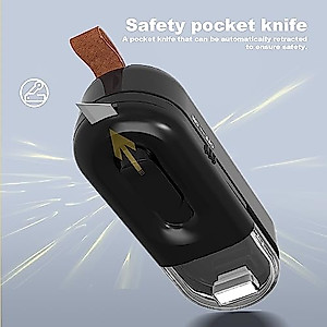 Laeuzn Mini Bag Sealer, Heat Sealer & Cutter 2 in 1 Portable Heat Vacuum Sealer Machine for Plastic Bags Storage Food Snack Cookies Fresh,Kitchen Gadget (Battery Included)