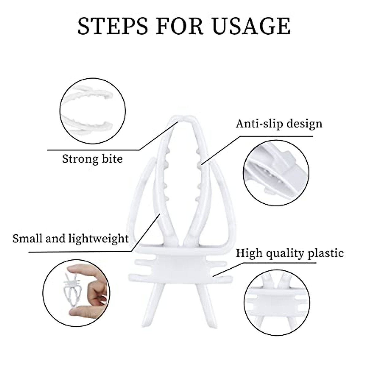 WishLotus Bird Cage Feeding Clips, 4 PCS Plastic Durable Parrot Fruit Vegetable Clips Bird Cage Food Holder Mini Bird Cage Feeder for Pet Birds and Parrot Feeding Bird Cage Accessories (A)