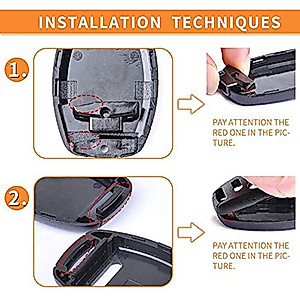 for Honda Key Fob Shell,Replacement Key Shell Housing Keyless Entry Remote Honda Key Fob with Stickers Fit for Honda Accord Civic EX Pilot (3+1 Buttons, 1 Black)