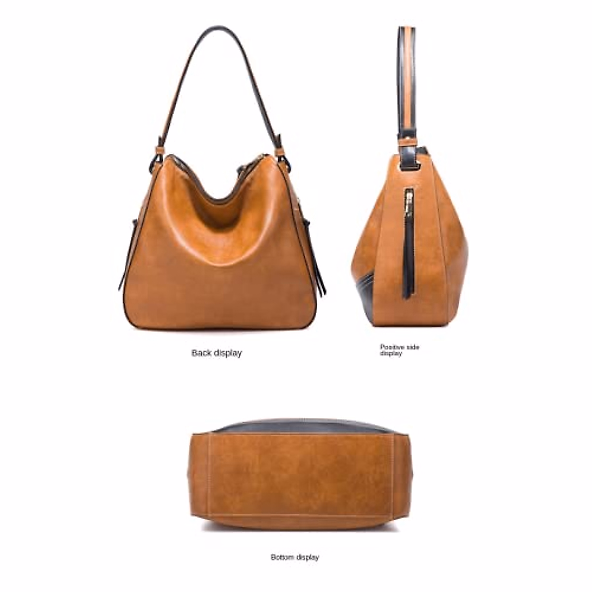 Women Fashion Handbags Wallet Tote Bag Shoulder Bag Top Handle Satchel Purse Set 4pcs bags for women (brown)