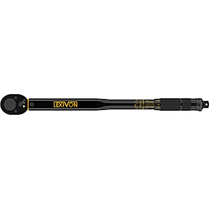 LEXIVON Torque Wrench 1/2-Inch Drive Click 10~150 Ft-Lb/13.6~203.5 Nm (LX-183)