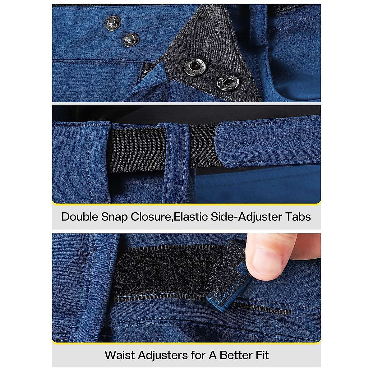 ARSUXEO Mens Bike Shorts,Cycling Shorts,Mountain Bike Shorts MTB Shorts Loose Fit with Moisture-Wicking Waistband Dark Blue Size Medium