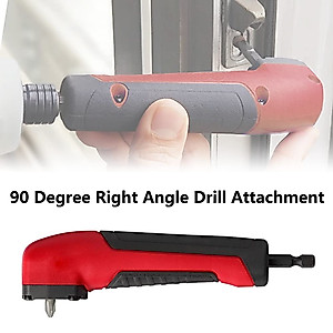 SeonFook Right Angle Drill Attachment 90 Degree Corner Device Drill Adapter Impact Driver Socket Screwdriver Extension Drill Bit Holder for Drilling or Driving in Tight Spaces