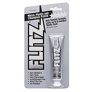 Flitz, Small BP 03511 Metal, Plastic and Fiberglass Polish with Paint Restorer, 1.76-Ounce, White
