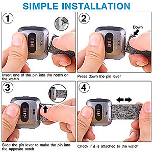 Welltin 2 Pack Bands Compatible with Fitbit Versa / Fitbit Versa 2 / Fitbit Versa Lite for Women Men, Breathable Woven Fabric Strap, Adjustable Replacement Wristband for Fitbit Versa Smart Watch