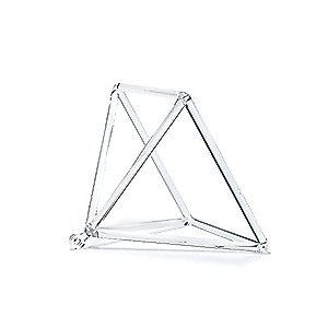 Joysense Clear Quartz Crystal Singing Pyramid 9 inch With Crystal Singing Bowl Striker and Carrying Case