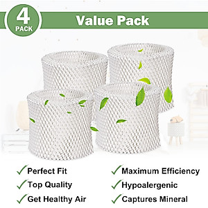 Future Way HC-888 Humidifier Filter C Compatible with Walgreens Cool Mist Humidifier, Honeywell HC 888 Series, HCM 890 Series, 4-Pack