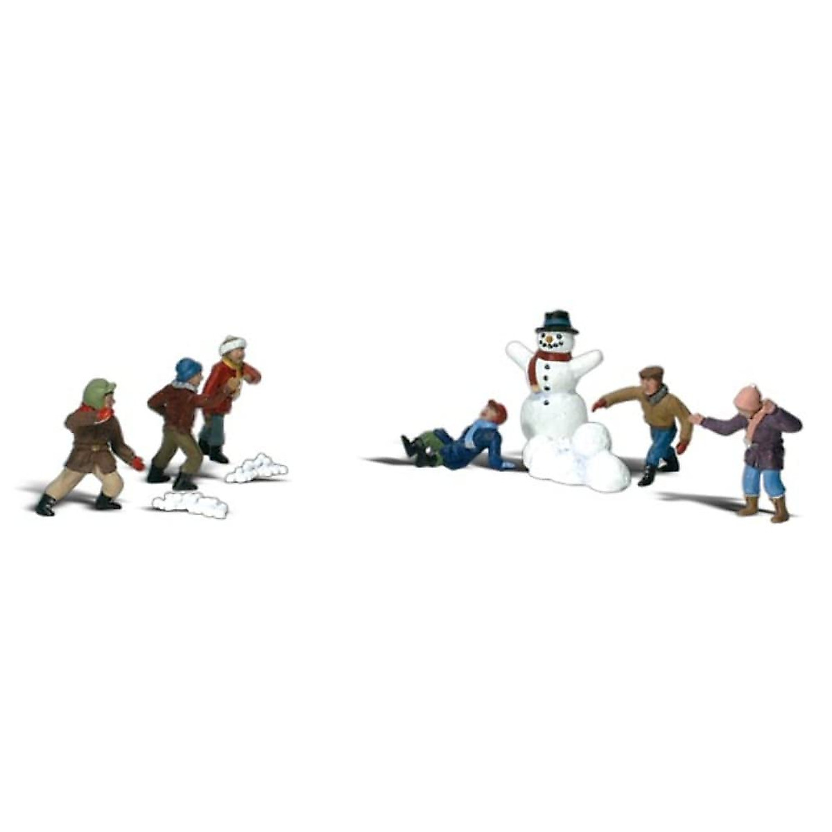 Snowball Fight HO Scale Woodland Scenics