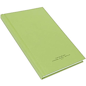 Green Military Log Book, Record Book, Memorandum Book, 5-1/2 X 8 Green LogBook NSN 7530-00-222-3521