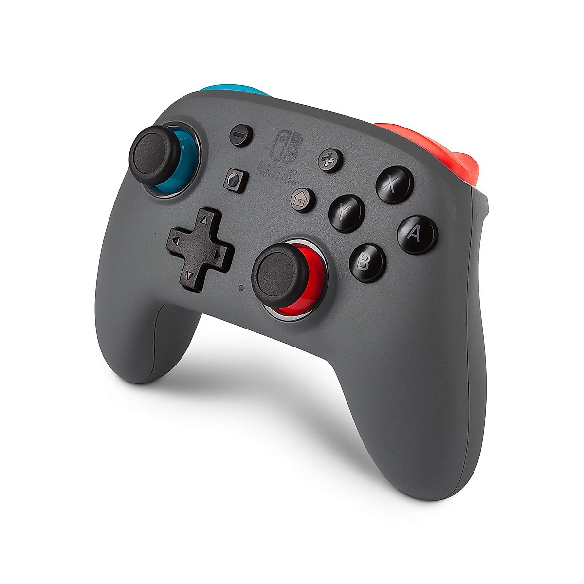 PowerA Nano Enhanced Wireless Controller for Nintendo Switch - Grey-Neon, Works with Nintendo Switch Lite, Bluetooth Controller, Gamepad, Compact, Smaller, Rechargeable, Portable - Nintendo Switch