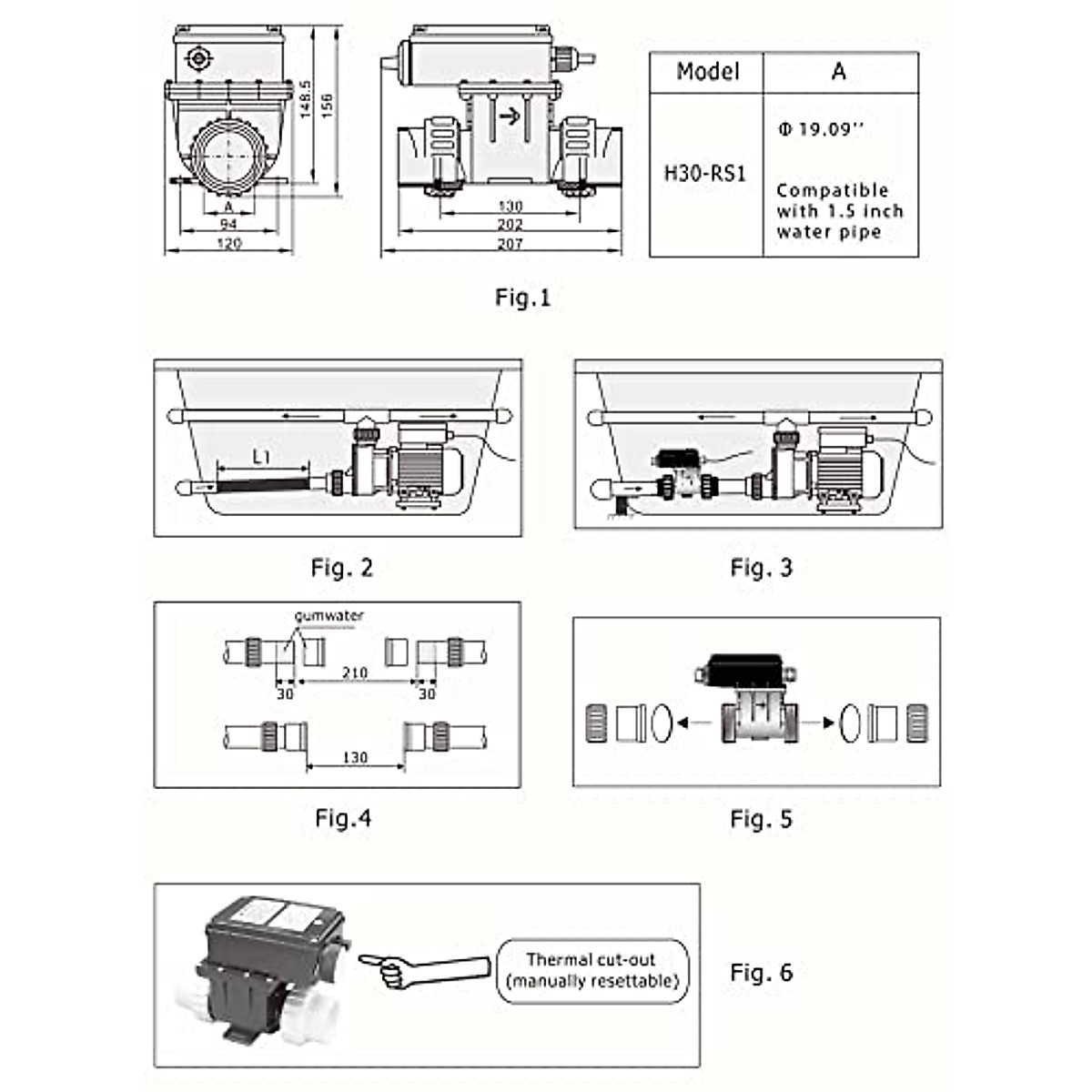 GOORIDA 220V 240V/3KW Spa Hot Tub Thermostat, Inflatable Pool Thermostat with Adjustable Temperature Fits for Bathtub, Above Ground Pools, Water Thermostat Replacement Parts