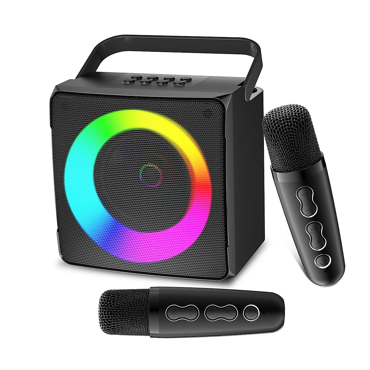 Verkstar Karaoke Machine, Portable Bluetooth Karaoke Speaker System for Kids Adults with Led Lights Suitable for Girls Boys Party