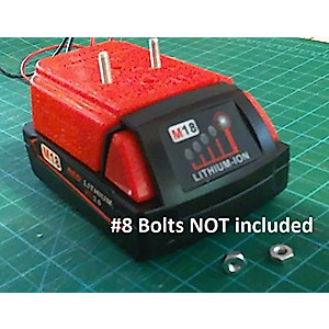 Made by Mitchell Mount Compatible with Milwaukee M18 Battery Wired 16AWG to Power Your Robot, e-Bike, Lights, Tools PN M18-16